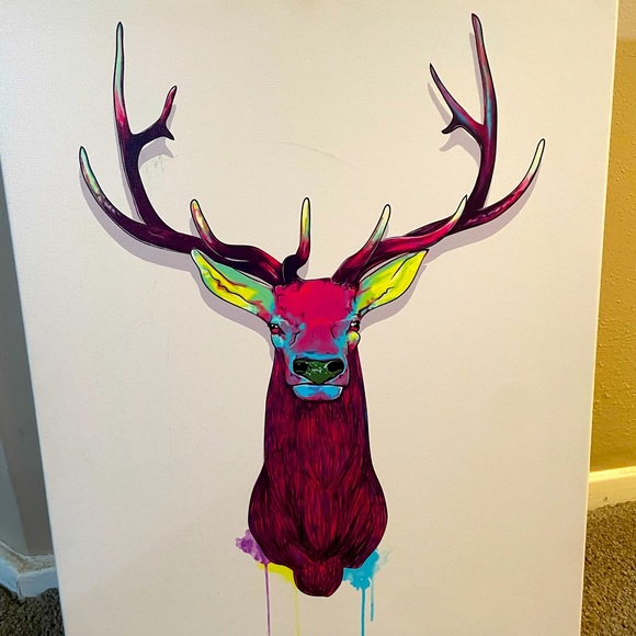 Art | Colored Printout Of A Wild Deer | Poshmark